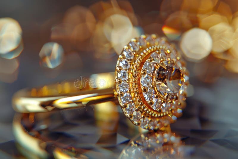 Close Up of a Shiny Diamond Ring on a Table, Perfect for Jewelry Ads ...