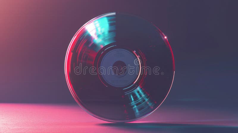 A Close-up of a Shiny Disc Sitting on a Bright Pink Surface, Great for ...