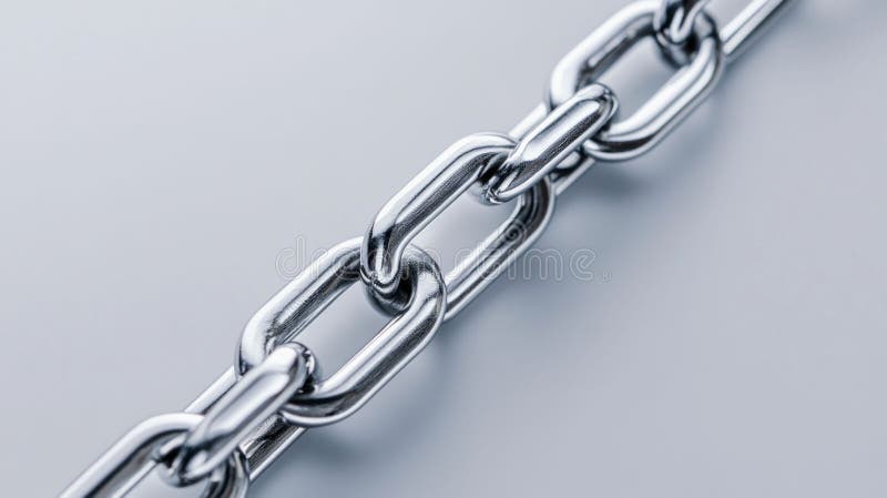 Close-up of a Shiny Metal Chain Stock Illustration - Illustration of ...
