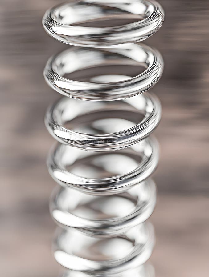 Close-up of a Shiny Metal Spring Stock Image - Image of texture, shiny ...