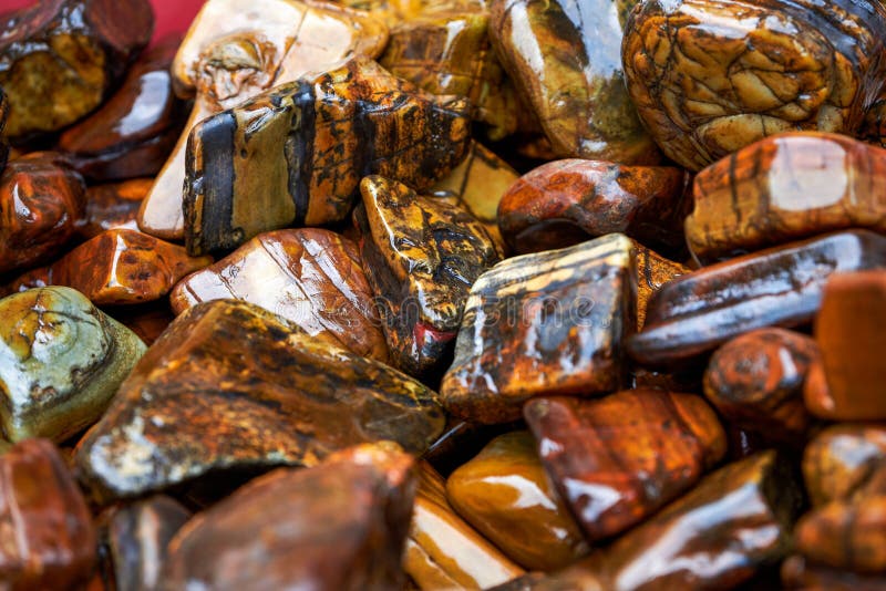 Close-up of Shiny Pile of Pebbles Stock Photo - Image of snack ...