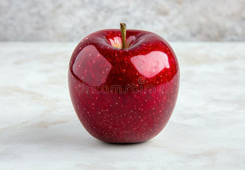 Close-up of a Shiny Red Apple Stock Illustration - Illustration of ...