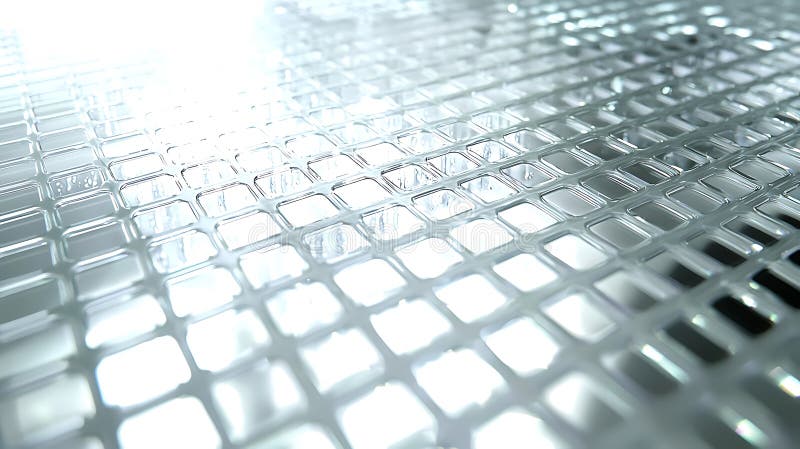 A Close Up of a Shiny, Reflective Surface with a Lot of Squares Stock ...