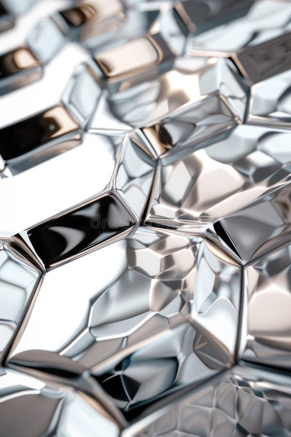 A Close Up of a Shiny, Reflective Surface with a Pattern of Squares ...