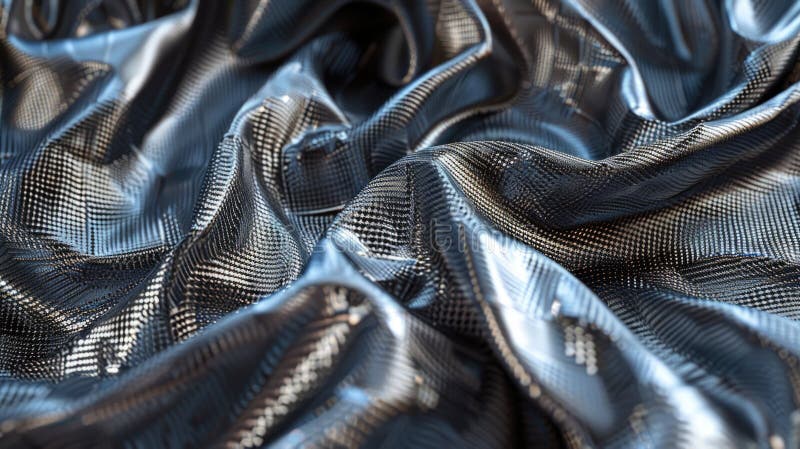 A Close Up of a Shiny Silver Cloth, Perfect for Backgrounds or Texture ...