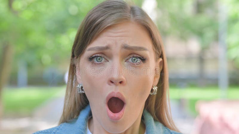 Close-up of a Shocked Woman Face Stock Photo - Image of shocked ...