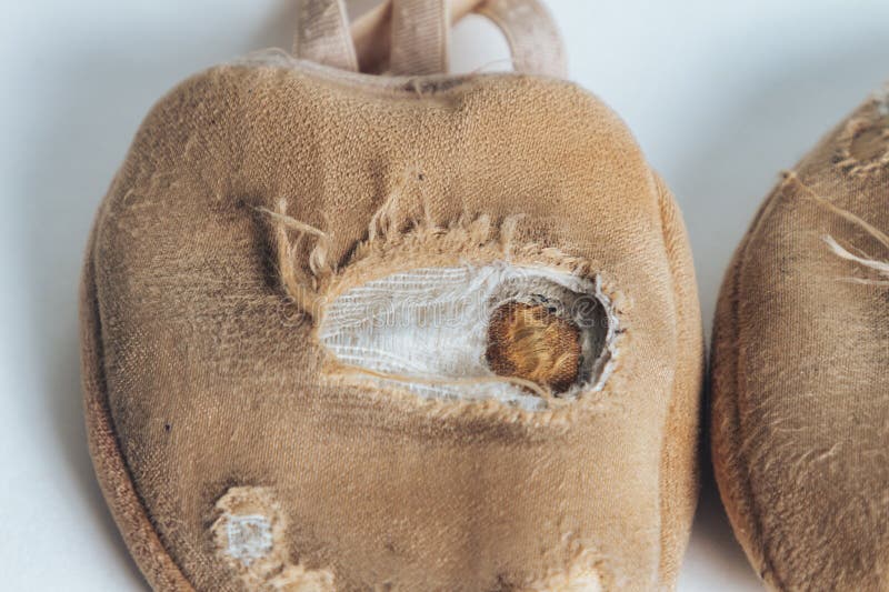 Close-up of Shoe Damage for Rhythmic Gymnastics or Ballet Stock Photo ...