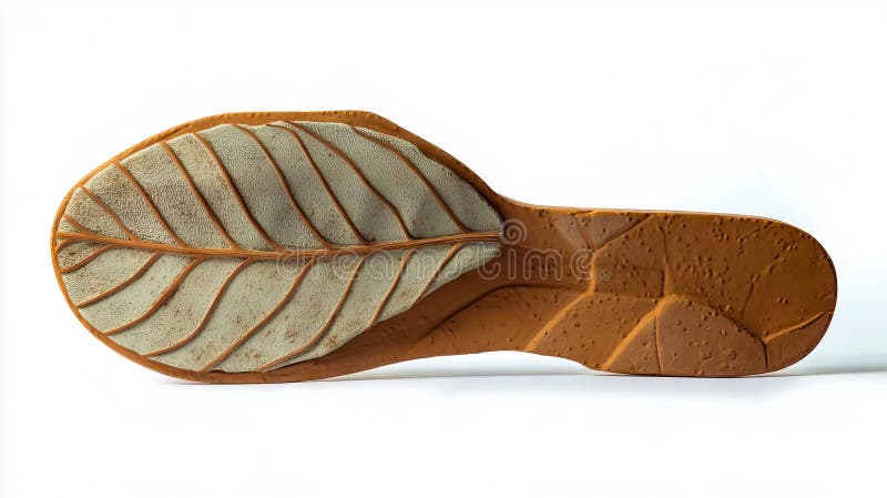 A Close Up of a Shoe Sole with a Leaf Design on it Stock Image - Image ...