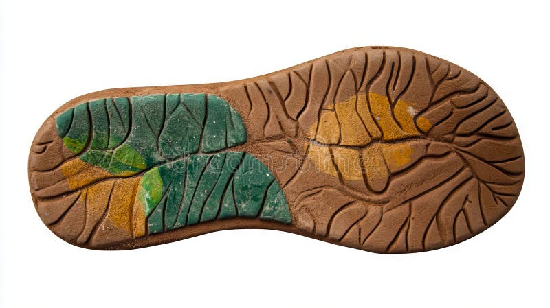 A Close Up of a Shoe Sole with a Leaf Pattern on it Stock Photo - Image ...