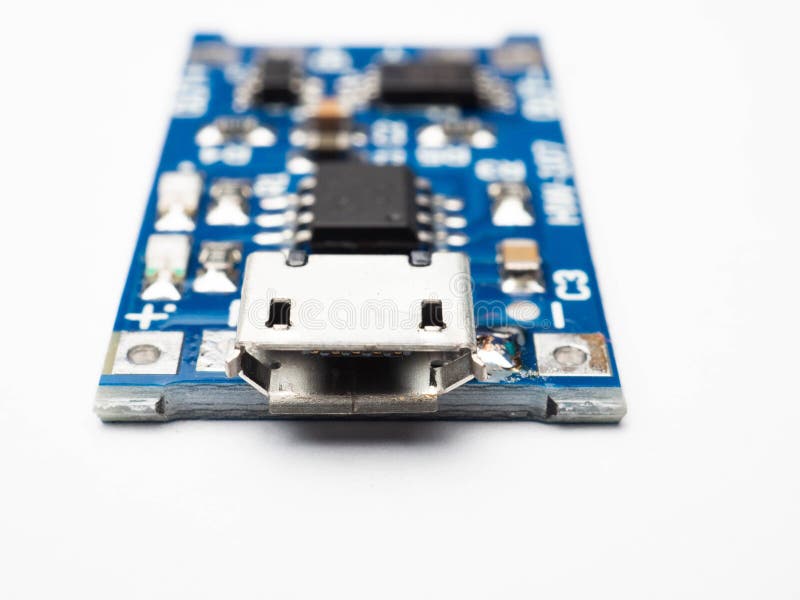 Close Up Shoot of a Battery Charging and Protector Module Stock Photo ...
