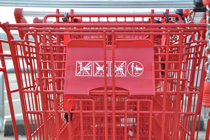 Close up shopping cart stock image. Image of steel, store - 16252061