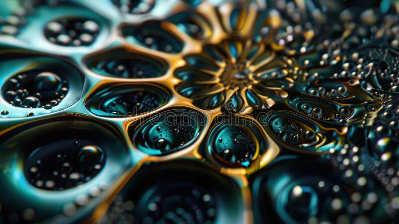A Closeup Shot of a Abstract Cultural Cymatics Diverse Soundformed ...