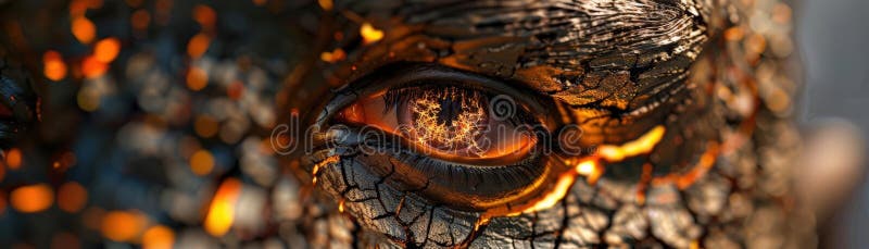 A Closeup Shot of a Abstract Human Faces with Bright and Bold Neon ...