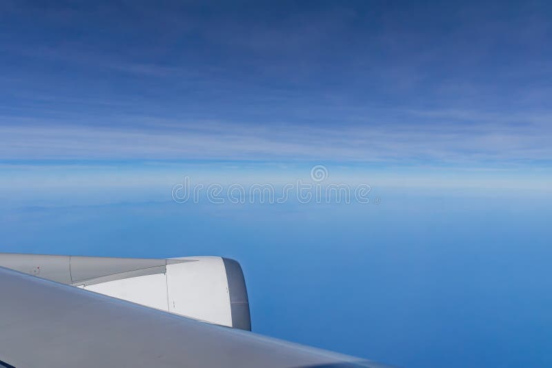 Close Up Shot of Airplane Wing during Flight Stock Image - Image of ...