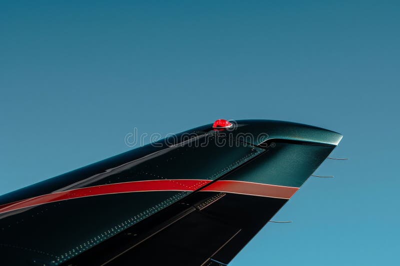 A Glimpse of Aviation a Green Wingtip with Red Navigation Lights ...