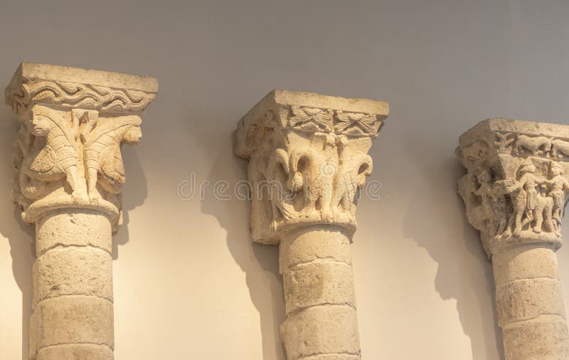 Close Up Shot of the Ancient Columns by the Wall. History Editorial ...