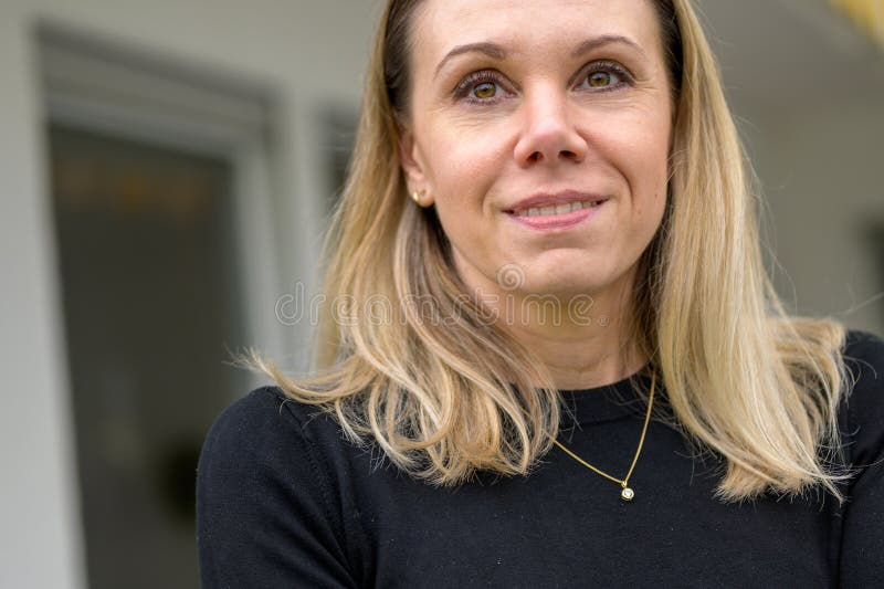 Close Up Shot of an Attractive Woman Stock Image - Image of green ...