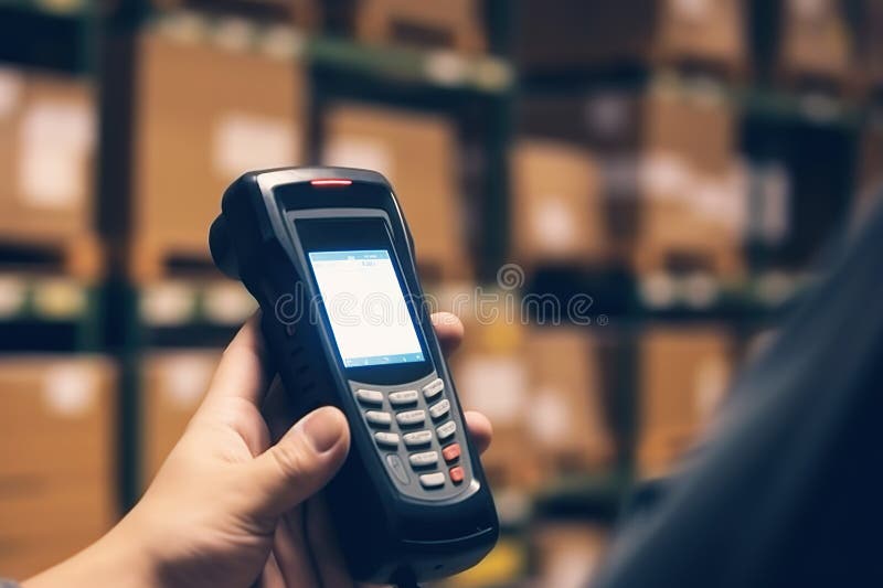Close Up Shot of Bar Code Scanners Digital Device for Logistic ...