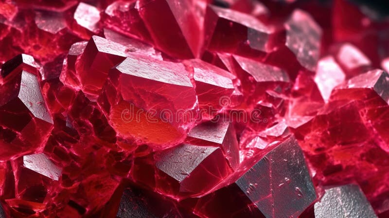 Close-up Shot of Beautiful Red Ruby, Dark Background. Created with ...