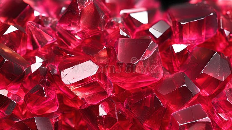Close-up Shot of Beautiful Red Ruby, Dark Background. Created with ...