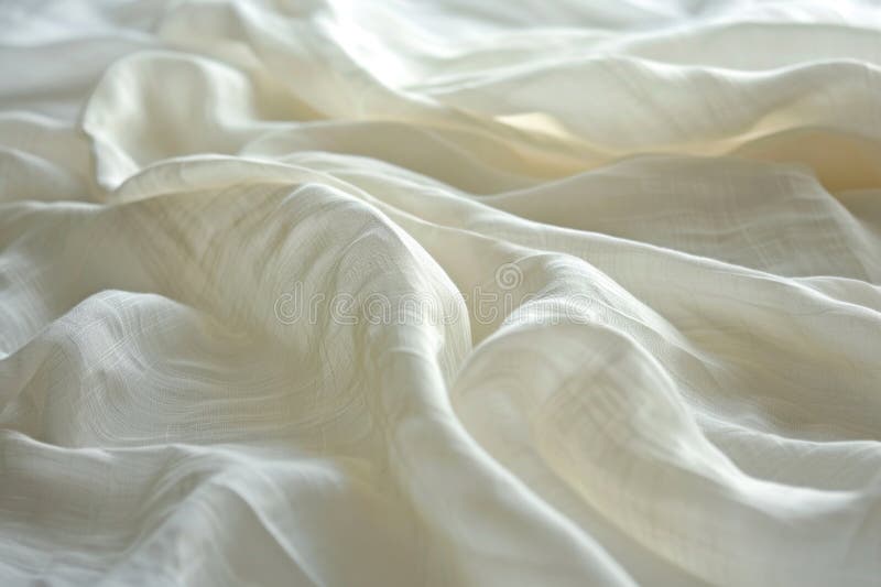 A Close Up Shot of a Bed with White Sheets, Ready for Sleep or ...