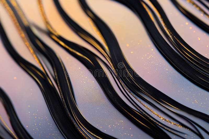 Close-up Shot of Black and Gold Hair Stock Image - Image of trend, gold ...