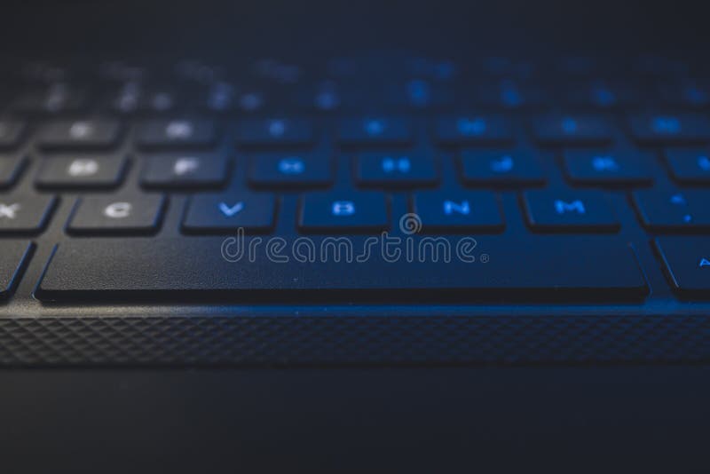 Close Up Shot of Black Keyboard with Empty Space Key Stock Image ...