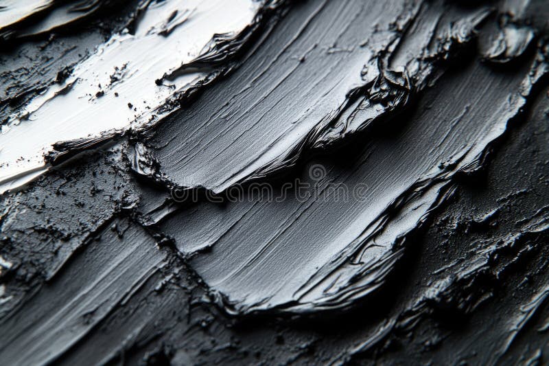 Close-up Shot of Black Paint Applied To a Piece of Wood, Ideal for Use ...