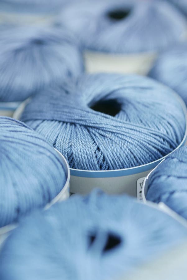 Close-up Shot of Blue Color Yarn Stock Photo - Image of kites, craft ...