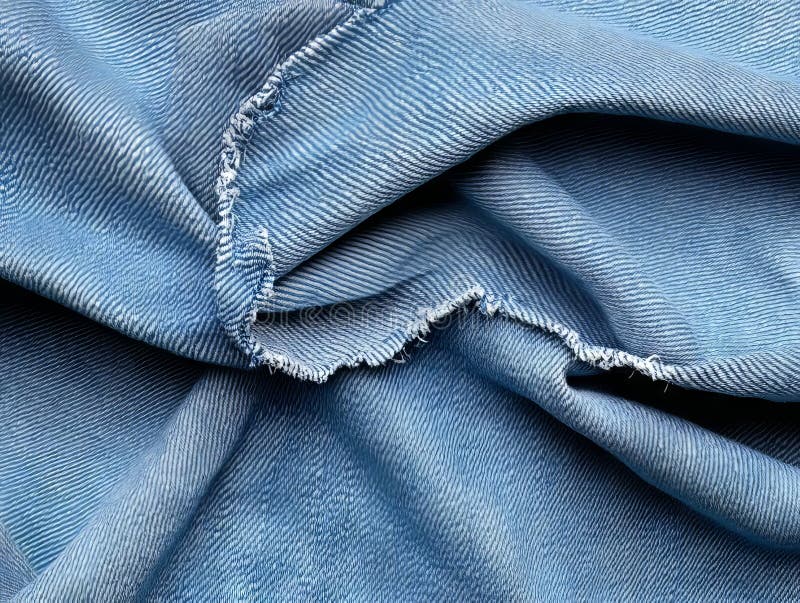 A Close Up Shot of a Blue Denim Fabric Stock Image - Image of shirt ...