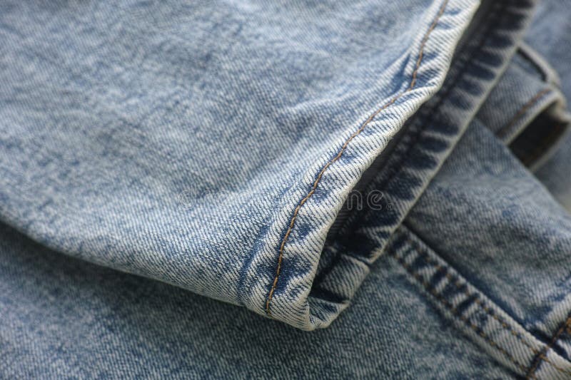Close Up Shot of Blue Denim Jeans Stock Image - Image of design, macro ...