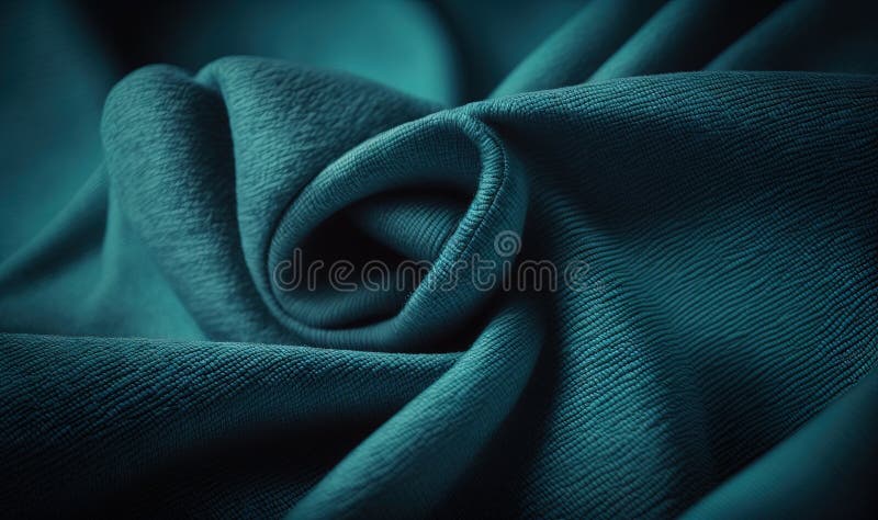 A Close Up Shot of a Blue Fabric with a Very Soft Feel To the Fabric ...