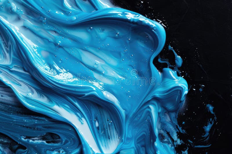 A Close-up Shot of a Blue Liquid Substance in a Container Stock Image ...
