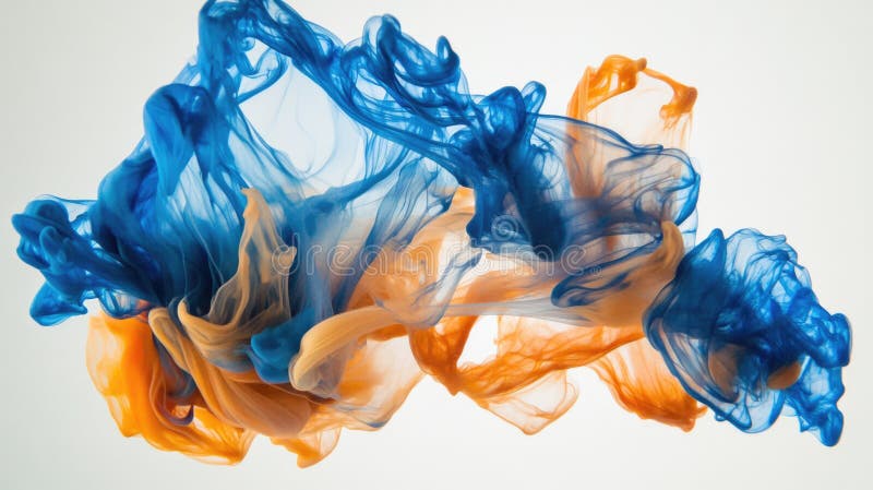 A Close-up Shot of a Blue and Orange Chemical Compound Stock Photo ...