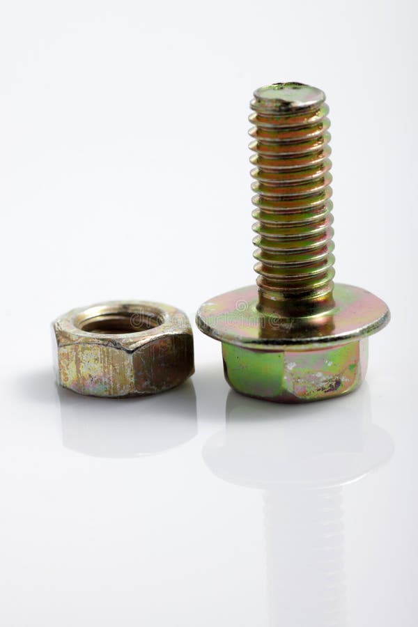 Close Up Shot of a Bolt and Nut Stock Photo - Image of equipment, bolt ...