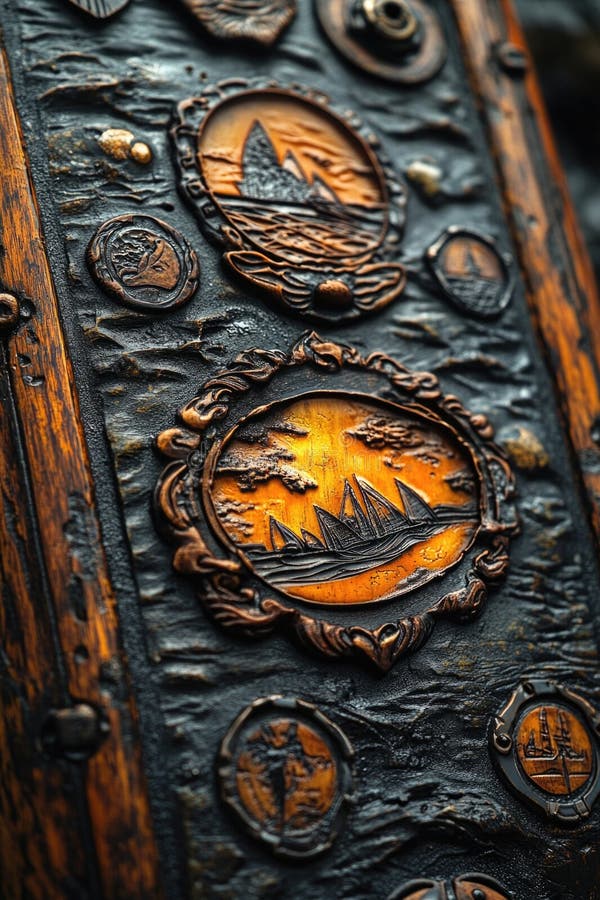 A Close-up Shot of a Book Cover Featuring an Illustration of a Ship ...