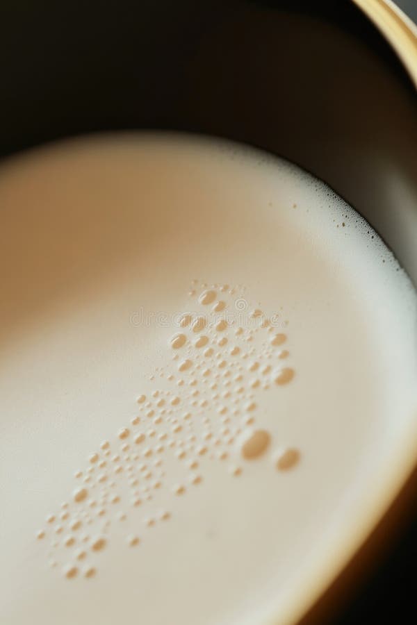 A Close-up Shot of a Bowl Filled with Milk Stock Image - Image of ...