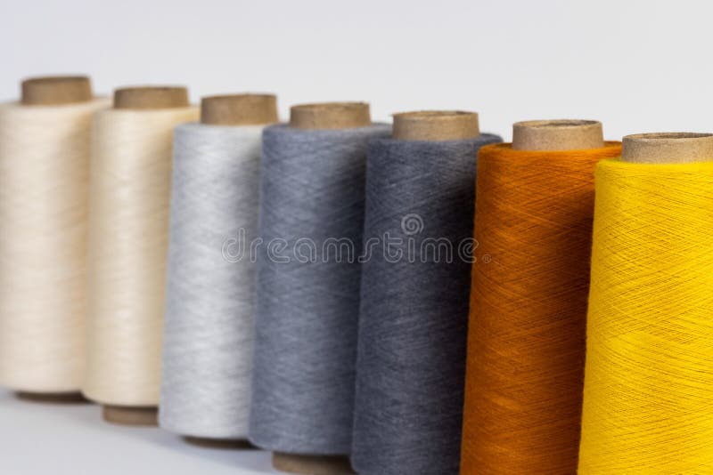 Colored Bobbins of Silk Threads on a Coils Stock Image - Image of ...