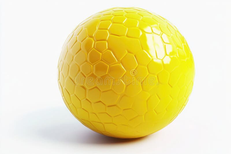 A Close-up Shot of a Bright Yellow Ball on a White Surface Stock Photo ...
