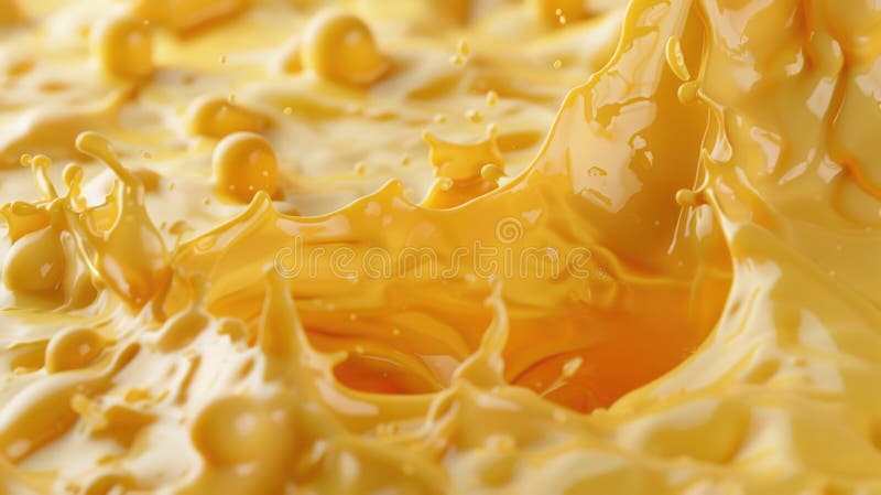 Close-up Shot of a Bright Yellow Liquid Substance Stock Photo - Image ...
