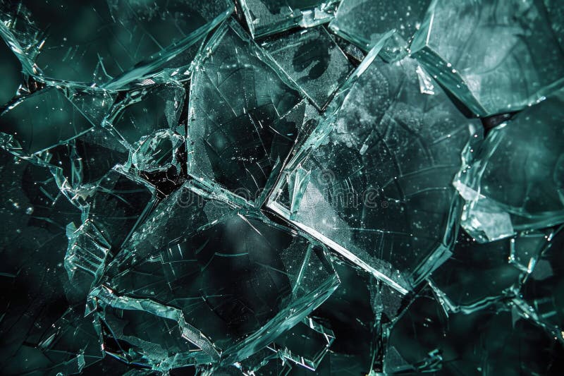 Close Up Shot Broken Glass Window Cracks Shards Stock Photos - Free ...