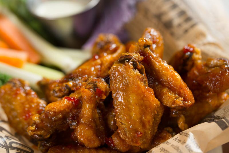 Close Up Shot of Chicken Wings Stock Photo - Image of cooked, greasy ...