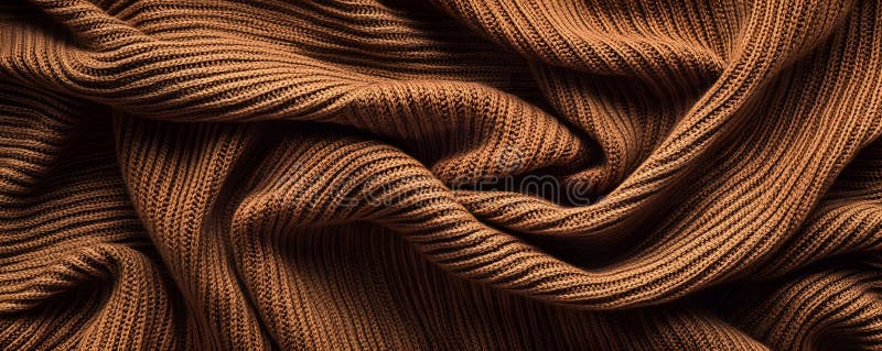 Brown Knitted Fabric Texture Background Warm Cozy Soft Material Stock ...