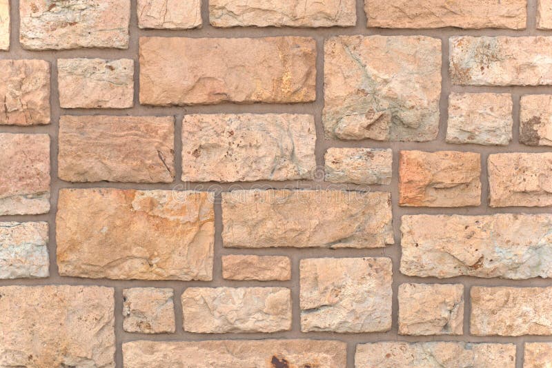 Close Up Texture of the Square Stones on a Wall Stock Photo - Image of ...