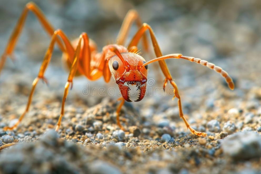 A Close-up Shot of a Bug Crawling on a Dirty Surface Stock Image ...