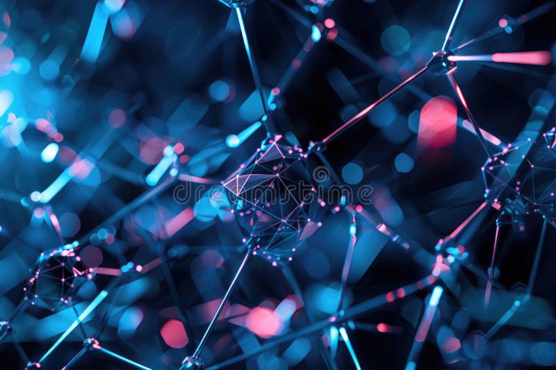 A Close-up Shot of a Bunch of Blue and Pink Lights, Suitable for Use in ...