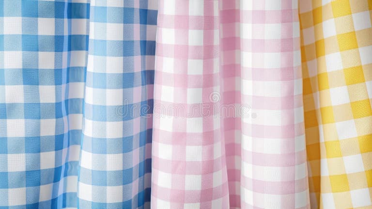 Colored Gingham Fabric stock image. Image of media, craft - 383544605
