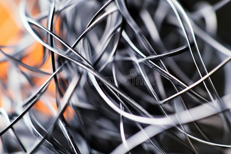 Close-up Shot of a Bundle of Black and White Wires, Great for ...