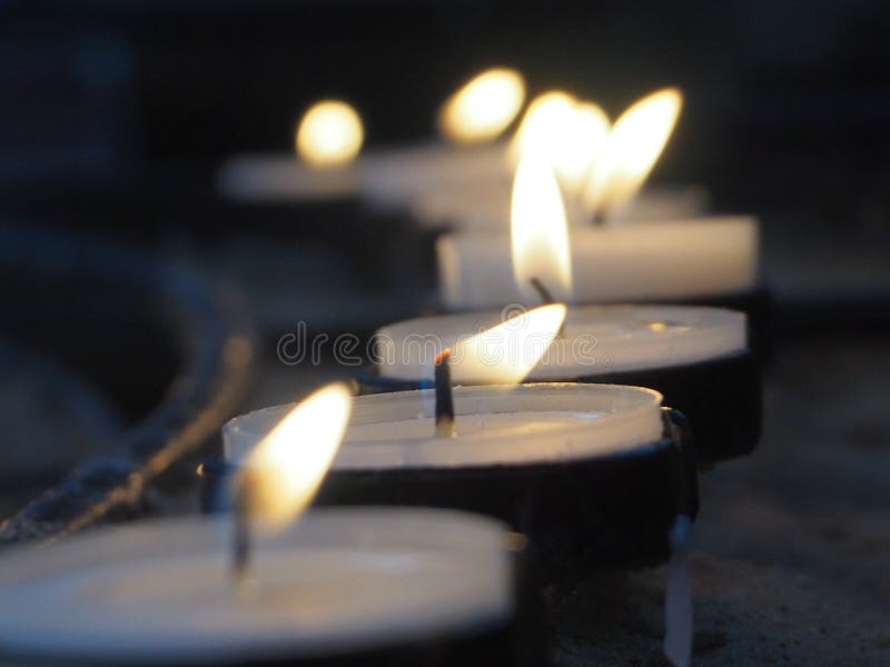 Close-up Shot of Calming Candles Stock Photo - Image of burn, christian ...
