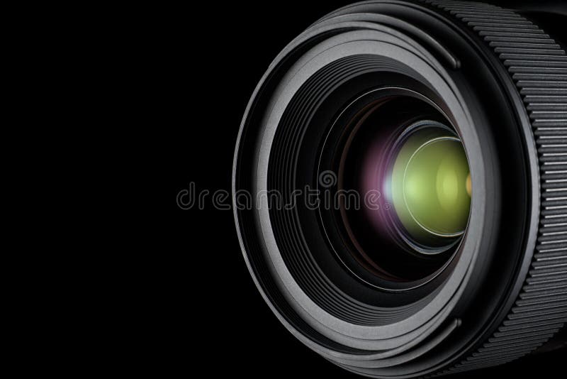 Close-up Shot of Camera Lens with Light Reflections Close-up, Copy ...